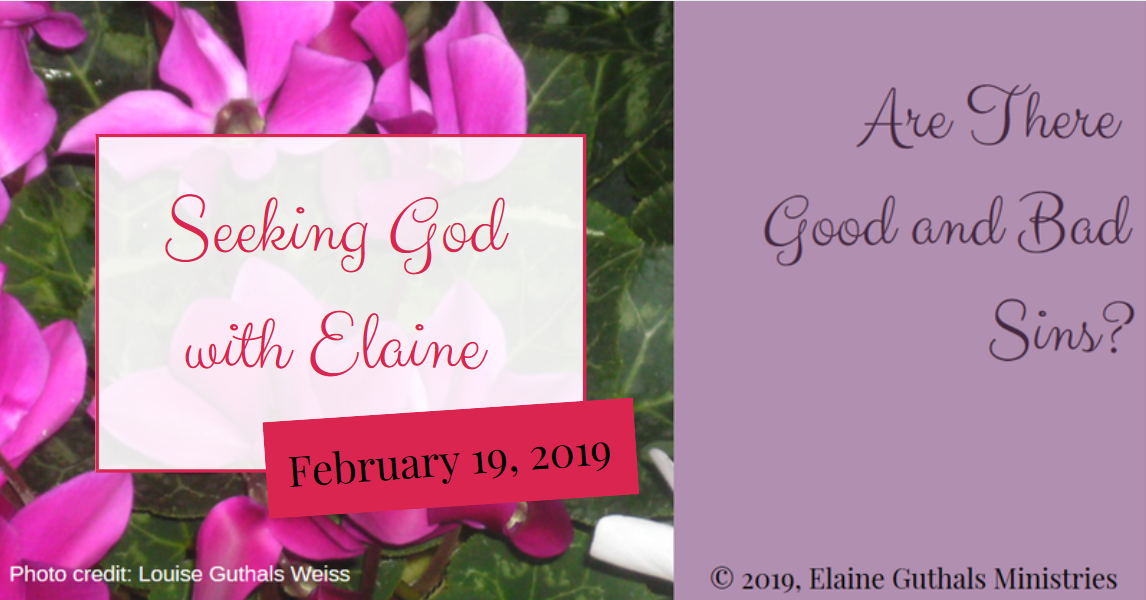 Are There Good and Bad Sins? - Seeking God with Elaine