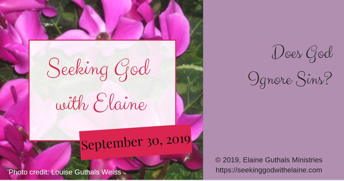 Does God Ignore Sins? - Seeking God with Elaine