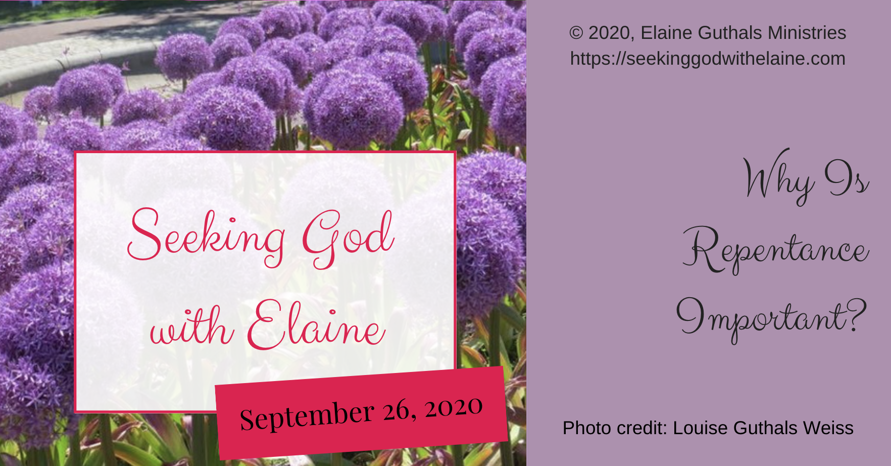 Why Is Repentance Important? - Seeking God with Elaine