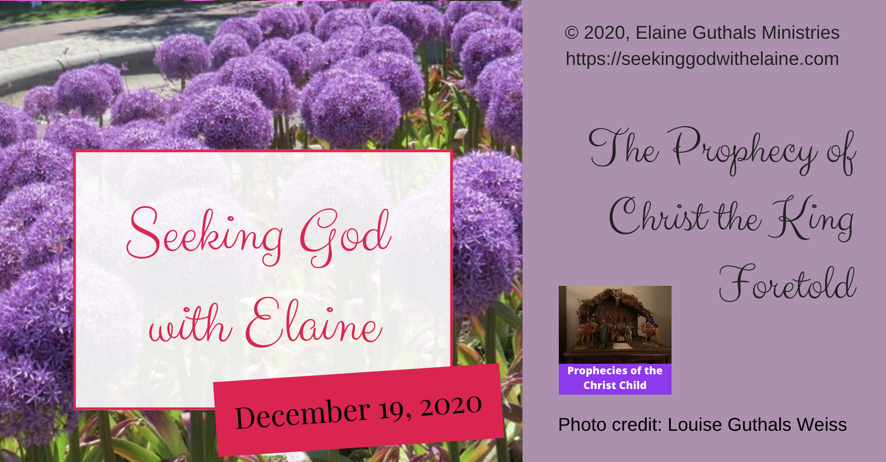 The Prophecy of Christ the King Foretold - Seeking God with Elaine