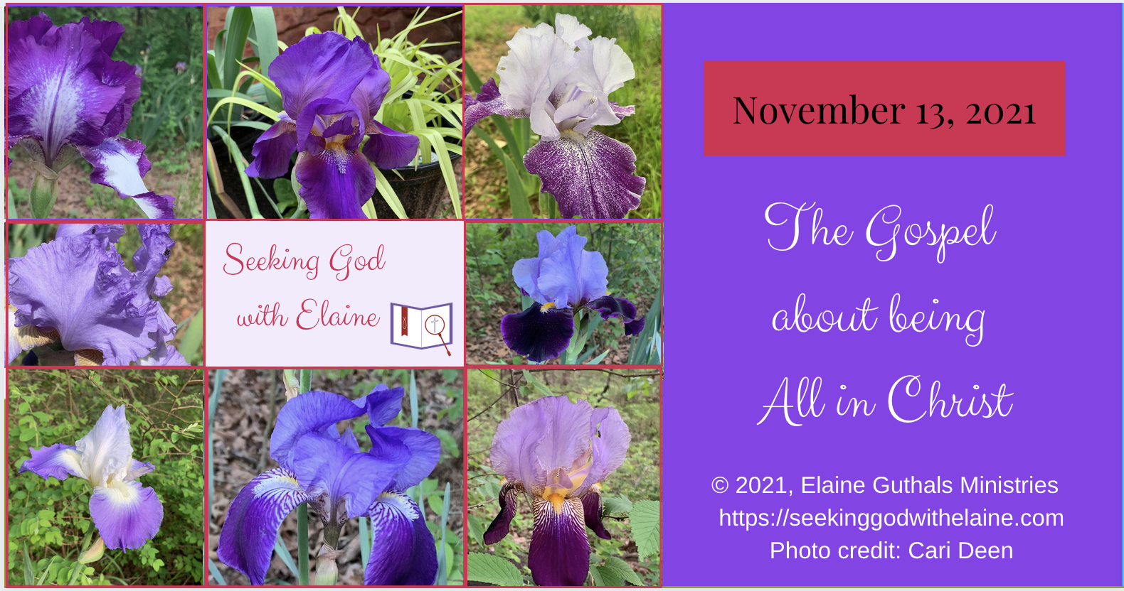 The Gospel about being All in Christ - Seeking God with Elaine