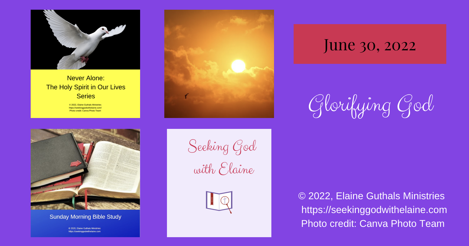 Glorifying God - Seeking God with Elaine