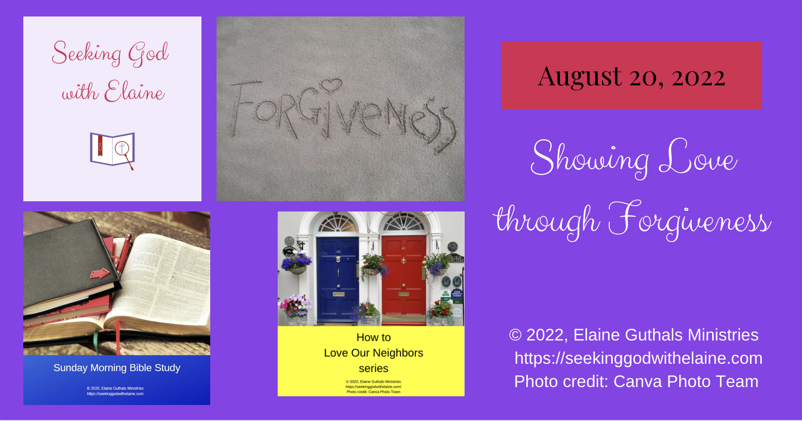 Showing Love through Forgiveness - Seeking God with Elaine