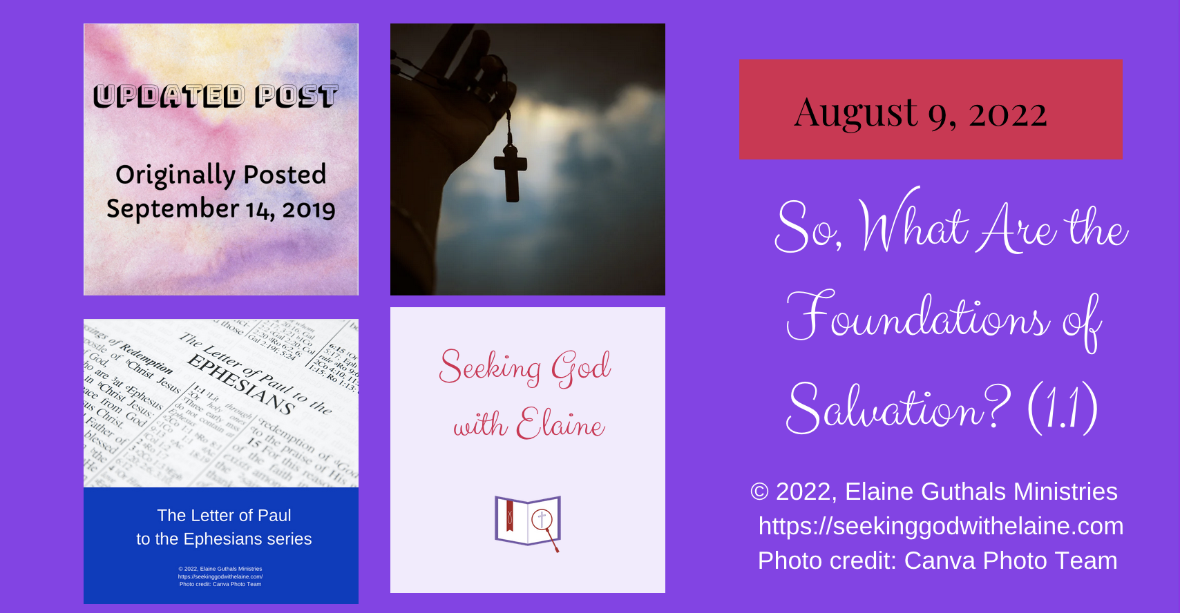 So, What Are the Foundations of Salvation? (1.1) - Seeking God with Elaine
