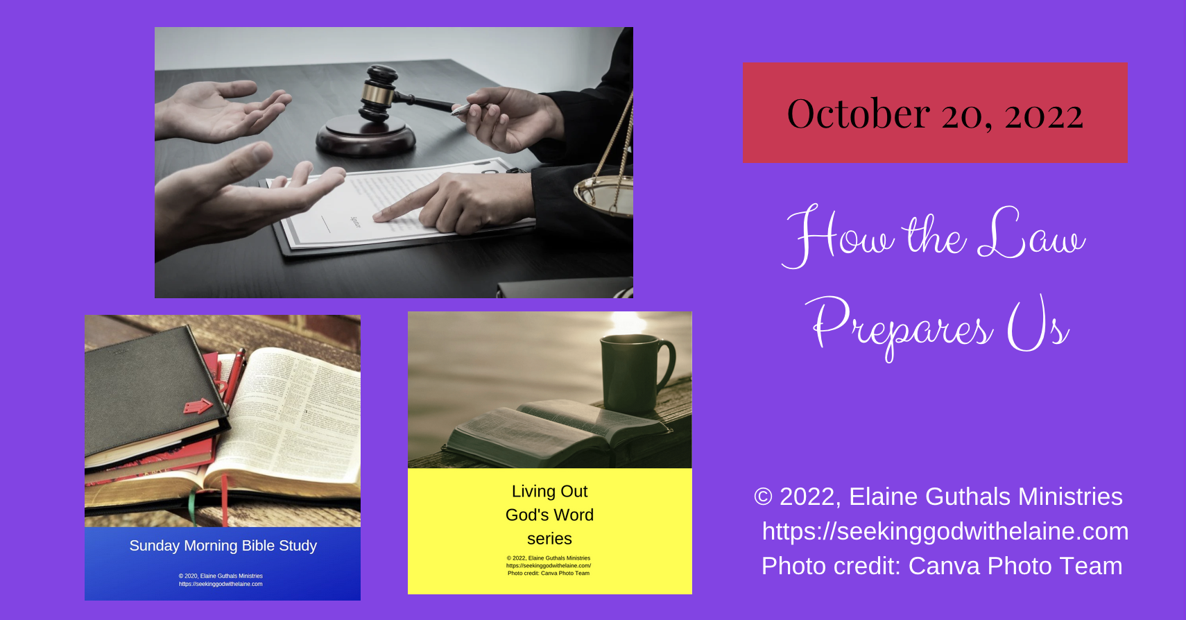 How the Law Prepares Us - Seeking God with Elaine