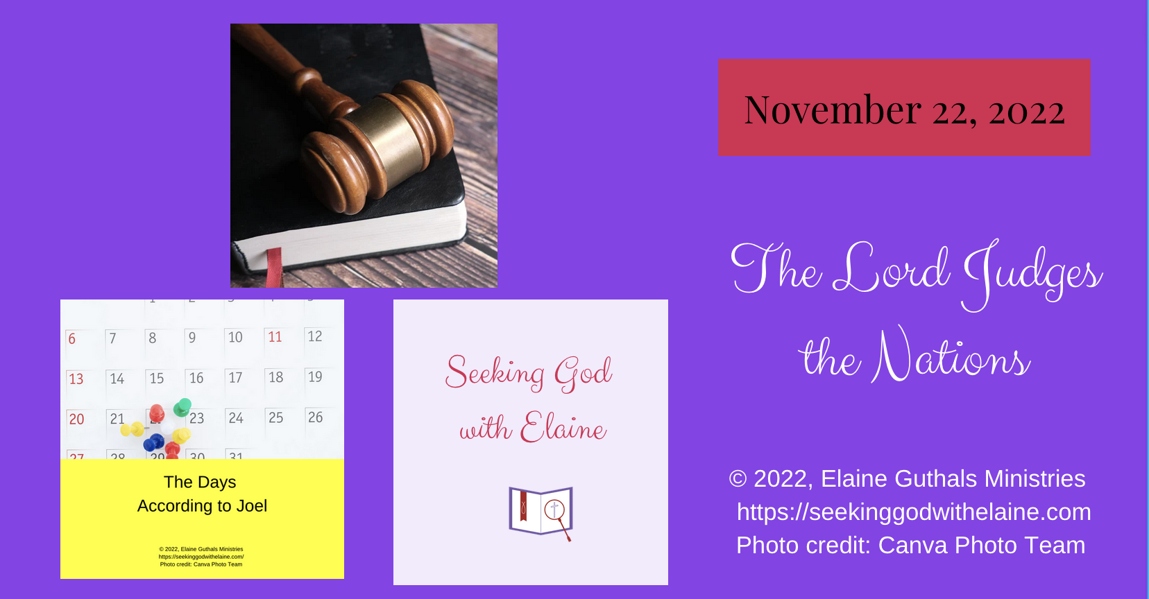 The Lord Judges the Nations - Seeking God with Elaine
