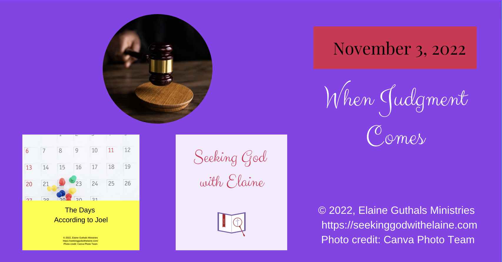 When Judgment Comes - Seeking God with Elaine