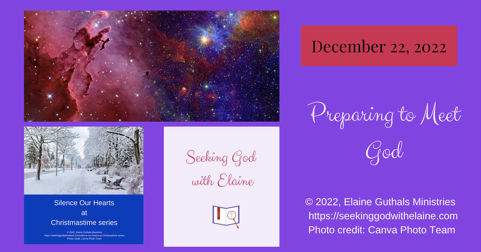 Preparing to Meet God - Seeking God with Elaine