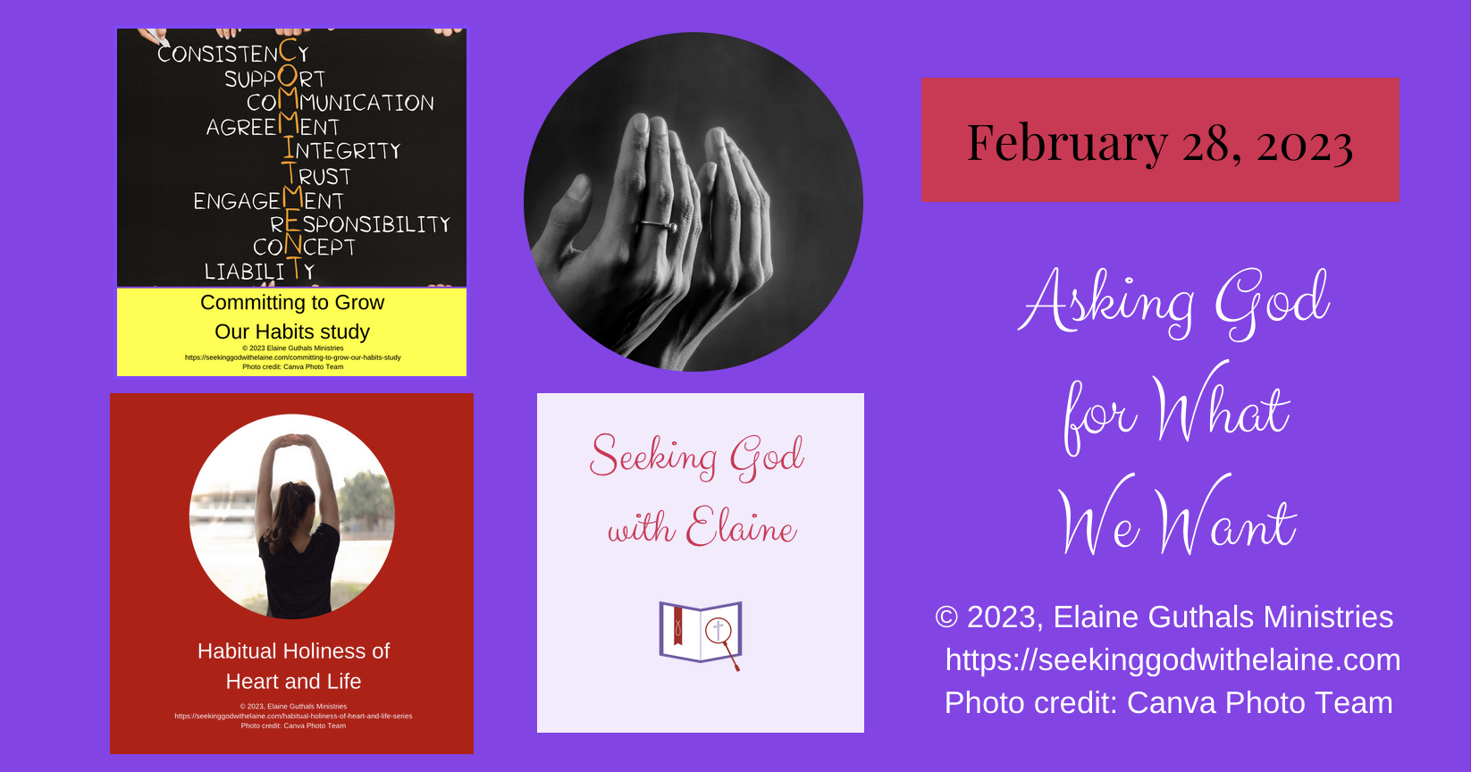 Asking God for What We Want - Seeking God with Elaine