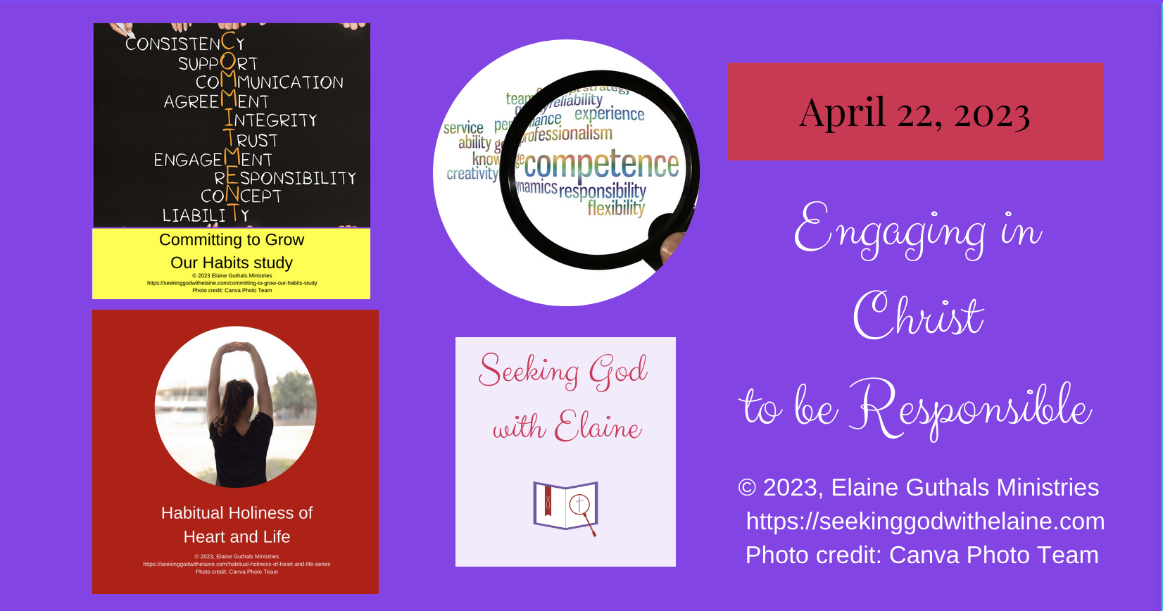 Engaging in Christ to be Responsible - Seeking God with Elaine