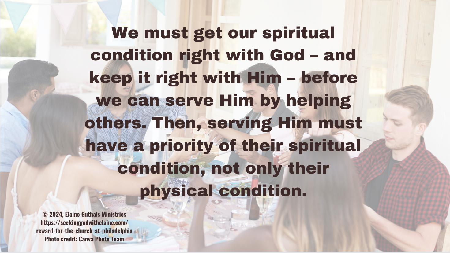 Reward for the Church at Philadelphia - Seeking God with Elaine