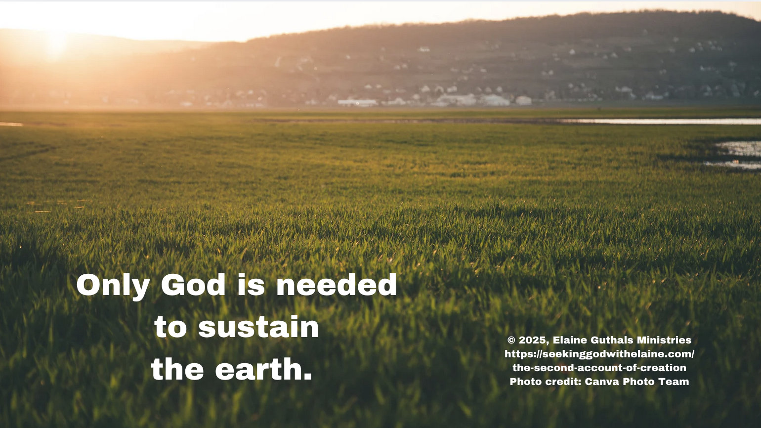 The Second Account of Creation - Seeking God with Elaine
