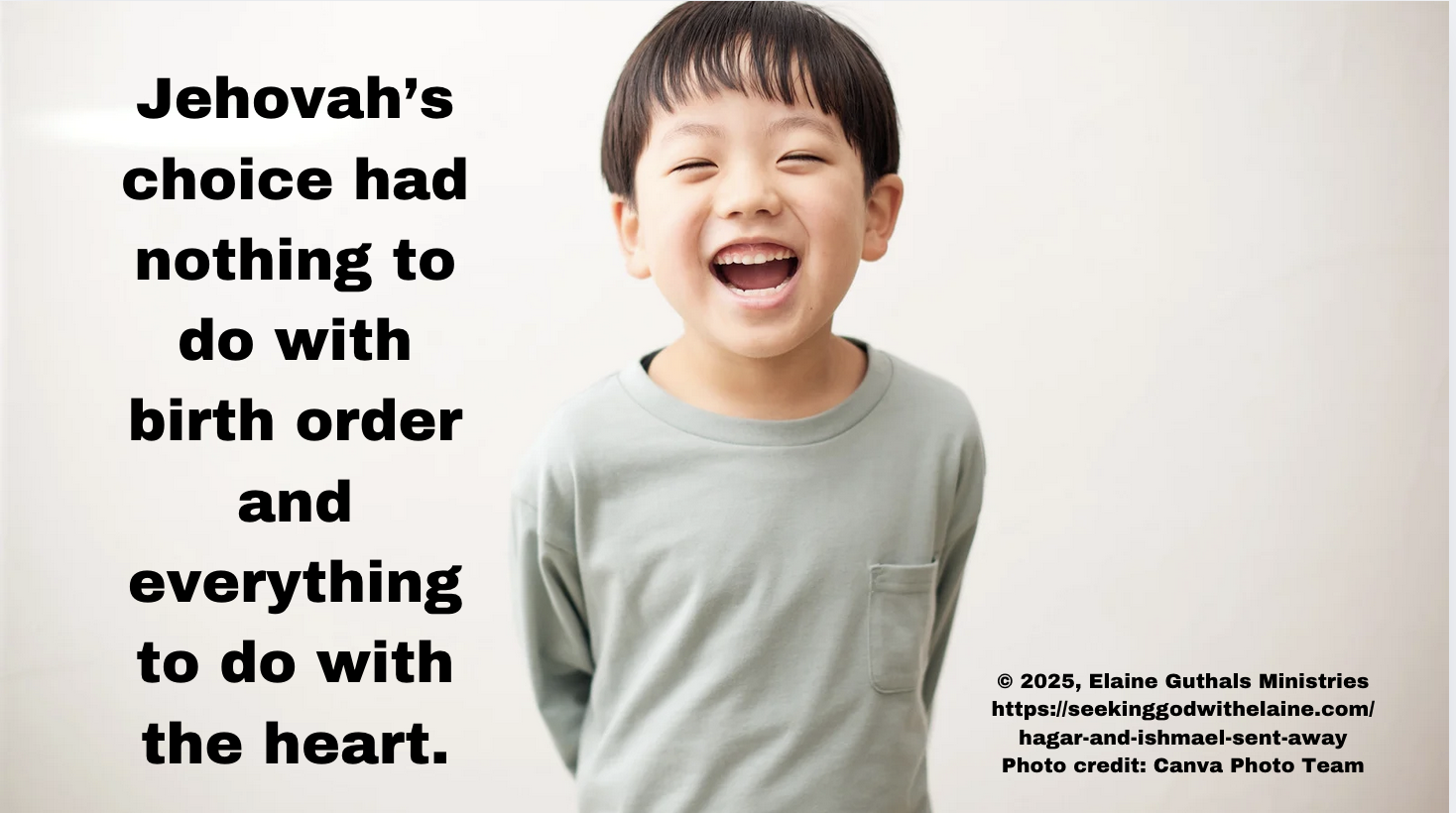 Hagar and Ishmael Were Sent Away - Seeking God with Elaine