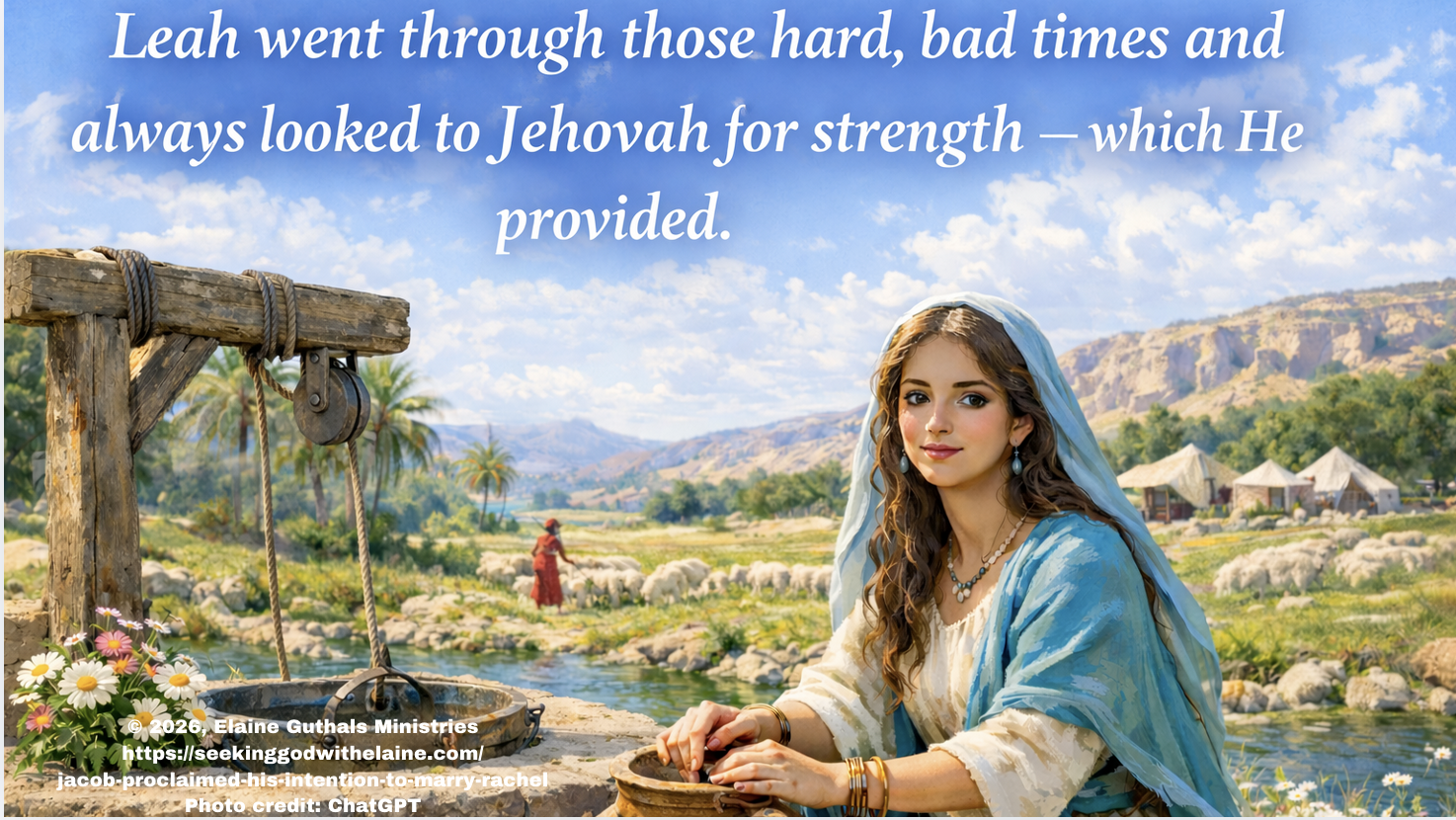 Jacob Proclaimed His Intention to Marry Rachel - Seeking God with Elaine